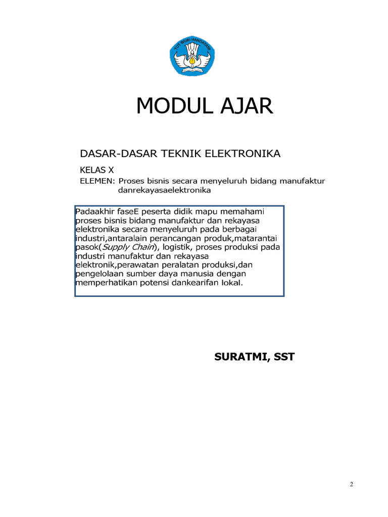Modul Ajar ELEMEN 1 DPK | PDF