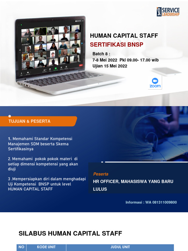 Sertifikasi HR Staff BNSP 2022 | PDF