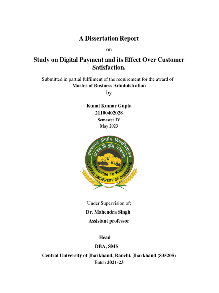 Desertation Kunal Kr. Gupta | PDF | Debit Card | Credit Card