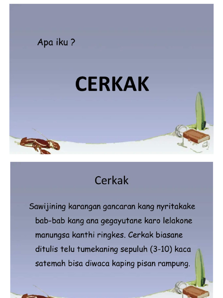 Materi Cerkak Bahasa Jawa Kls 12 | PDF