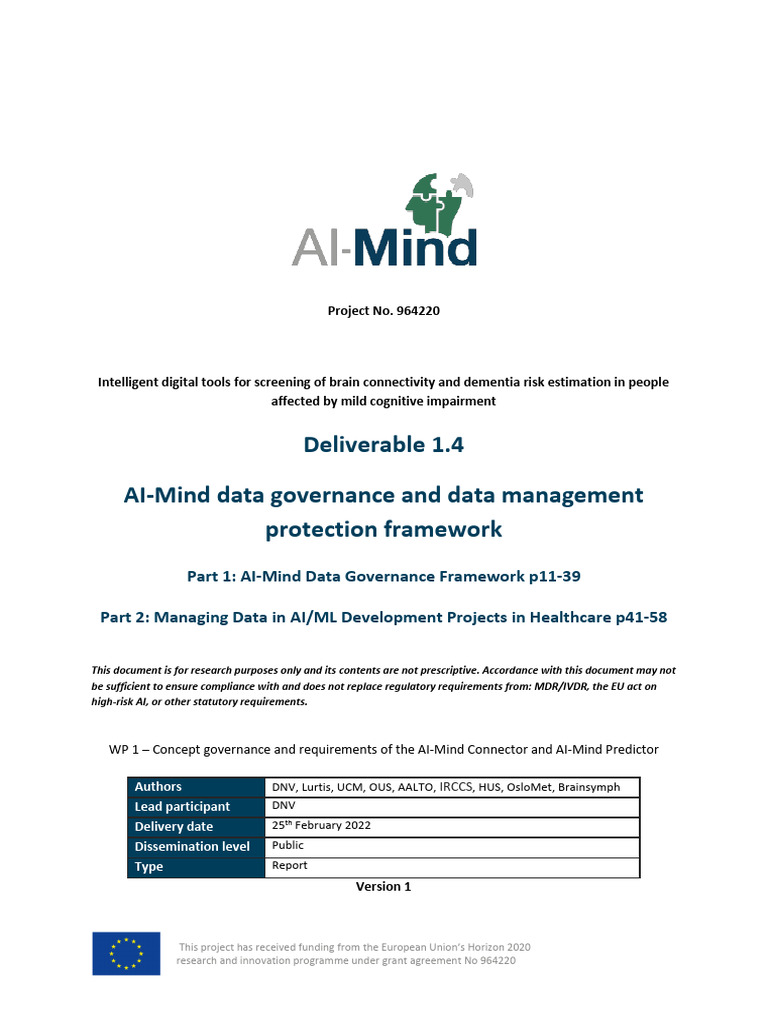 Ai Mind Data Governance And Data Management Pdf Governance