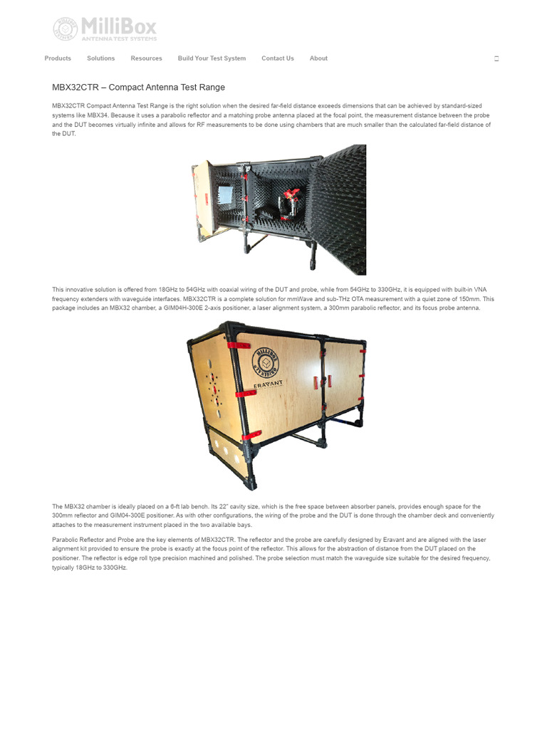 MBX32CTR - Compact Antenna Test Range - MilliBox Original | PDF ...