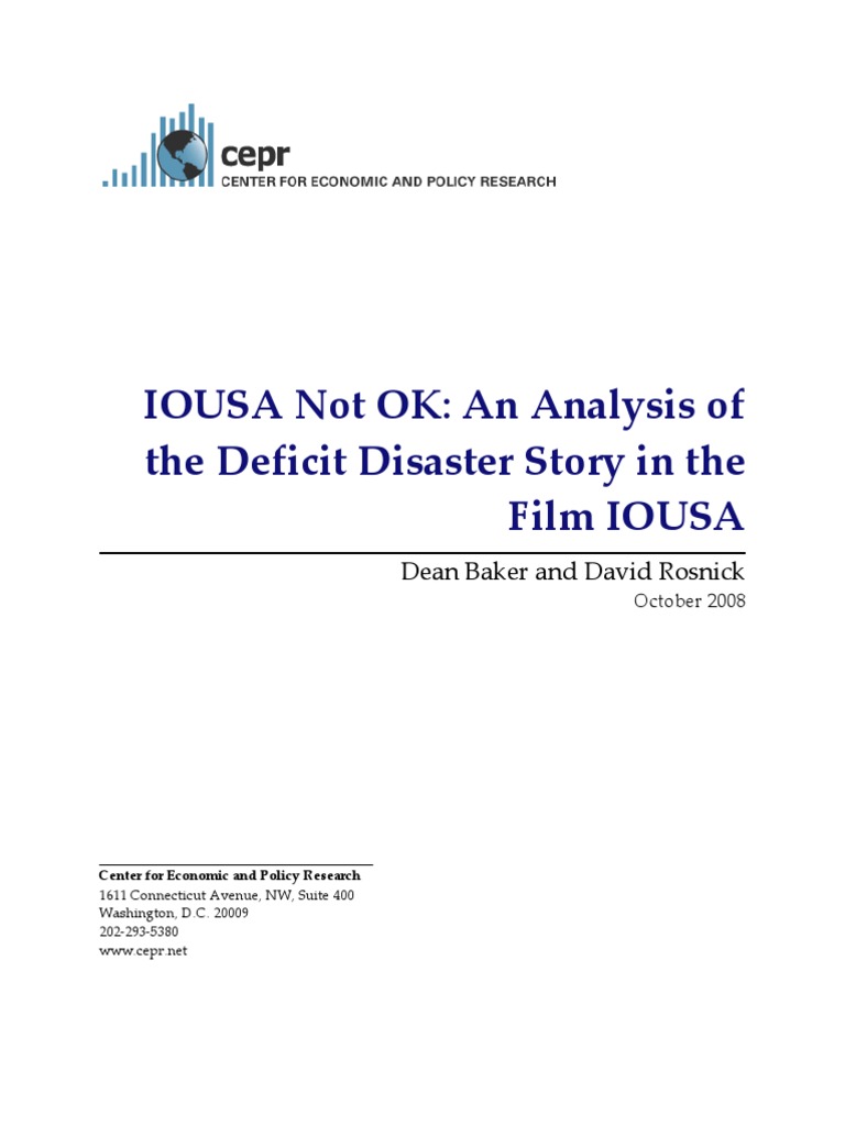 Debunking IOUSA's Deficit Claims | PDF | Government Budget Balance ...