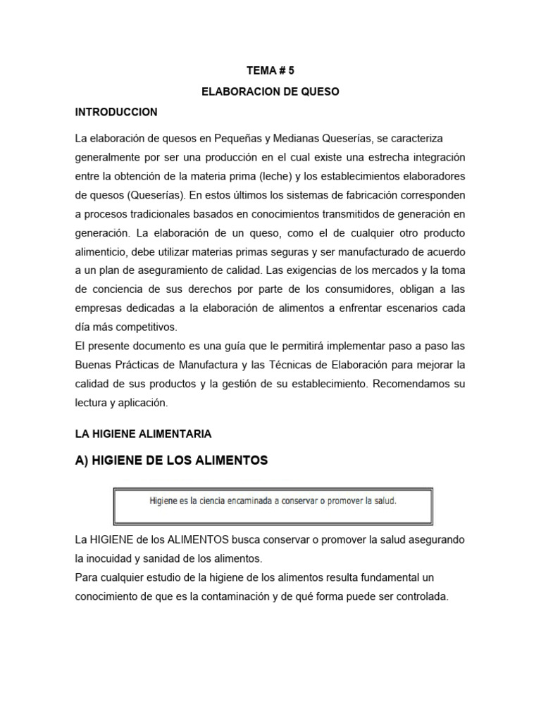 Tema # 5 Micro | PDF | Queso | Leche