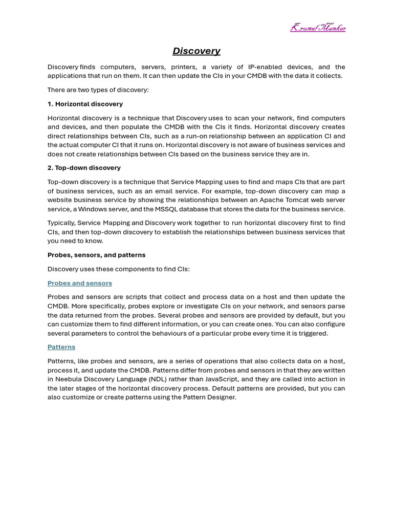 ServiceNow Discovery Fundamentals Explained | PDF | Ip Address | Port ...