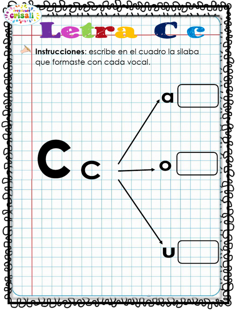 Ejercicios de La Letra C C (Ca, Co, Cu) | PDF | Arte