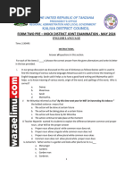 Form Two English Study Guide | PDF | Word | Human Communication