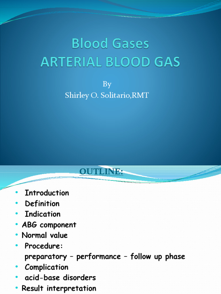 Arterial Blood Gas lecture 2023 | PDF | Breathing | Carbon Dioxide