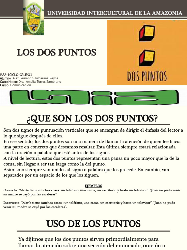Los Dos Puntos - Alex Fernando | PDF | Puntuación