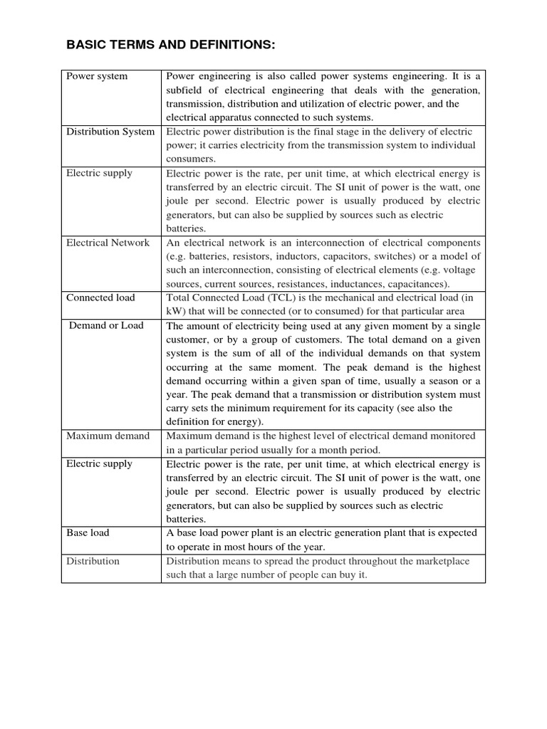 Factors of Distribution System | PDF | Electric Power | Electric Power ...