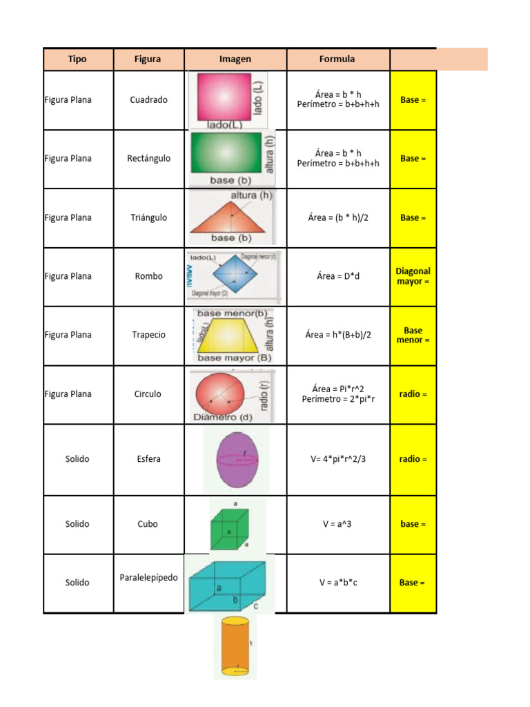 Area y Volumen Maria Pulgar | PDF | Geometria Euclidiana | Geometria Elementar