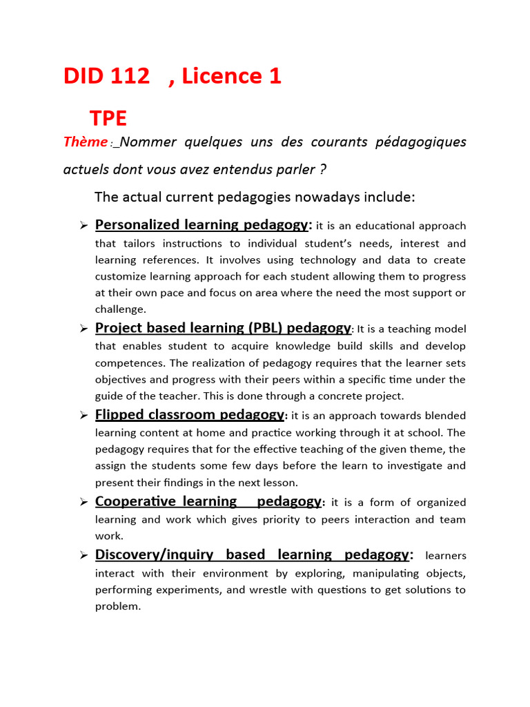 Did 112 | PDF | Pedagogy | Learning