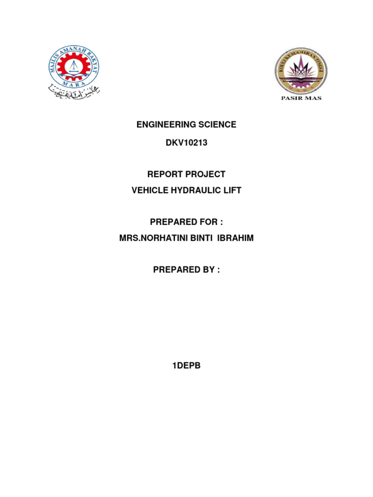 Engineering Science Project Report | PDF | Syringe | Elevator