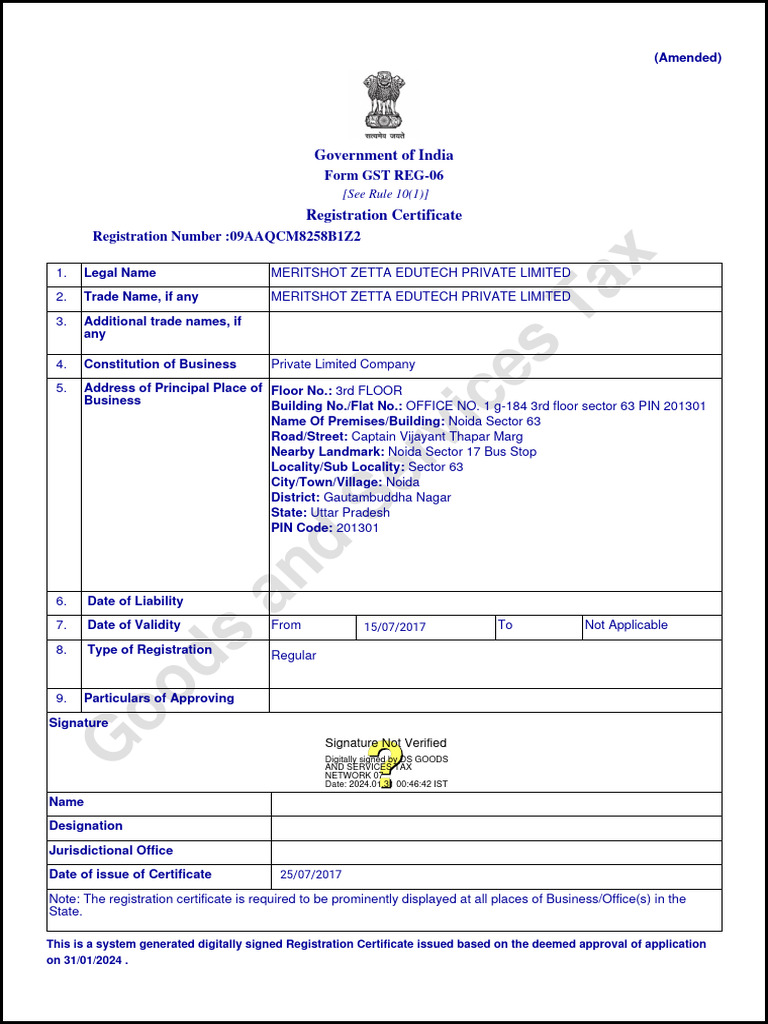 GST certificate 2 (1) | PDF