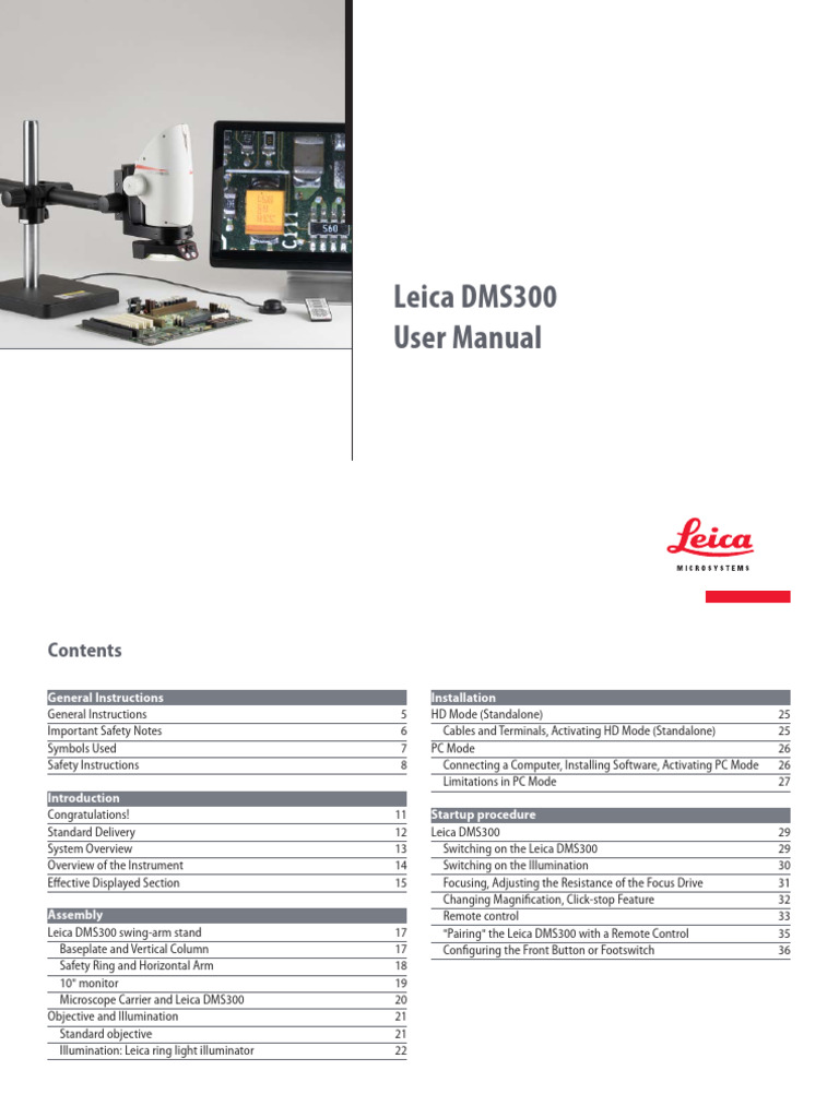 Leica DMS300 - UserManual - EN | PDF | Personal Computers | Computer Monitor