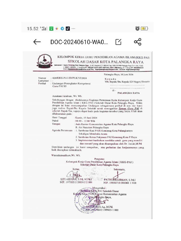 UNDANGAN KKG[1] | PDF