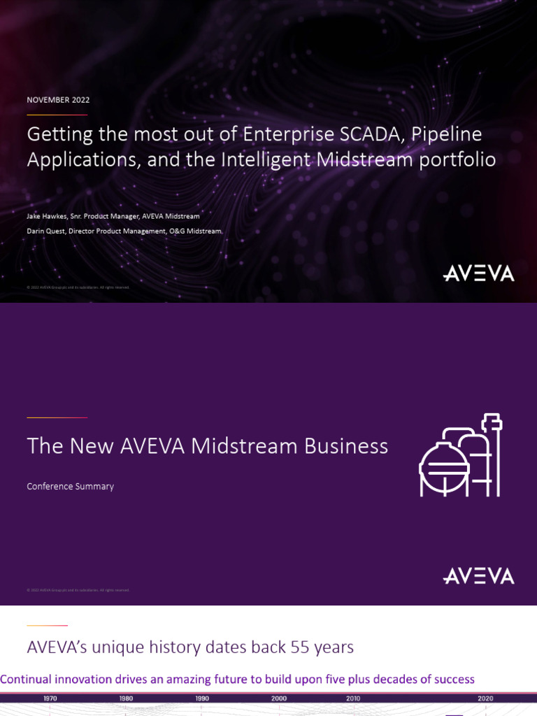 UC22NA 03OC60 AVEVA Hawkes Getting The Most Out of Enterprise SCADA Pipeline Applications and ...