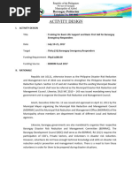 ACTIVITY DESIGN (Blood Letting) | PDF