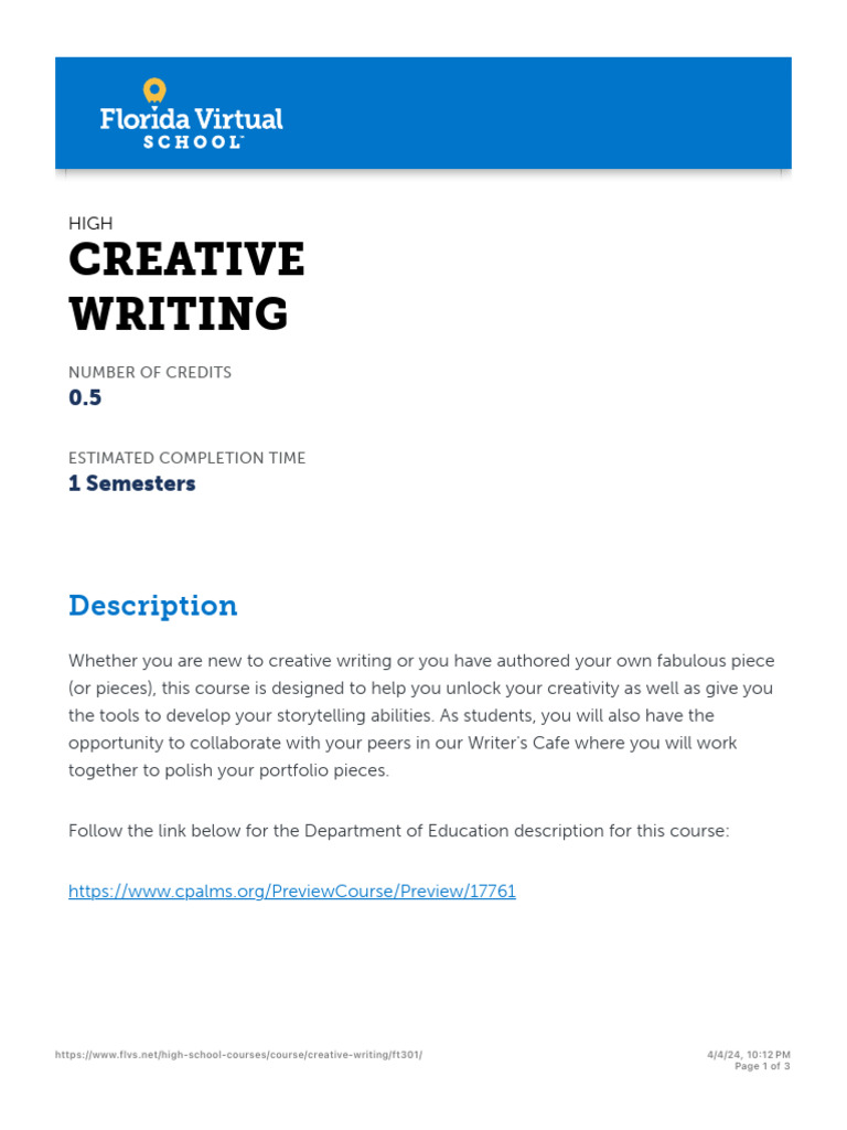 Creative Writing | PDF | Writing | Computing