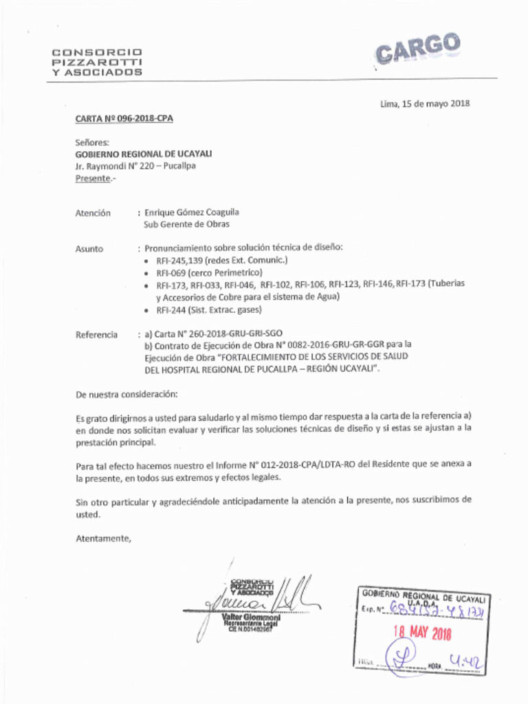 Carta #096-2018-Cpa | PDF