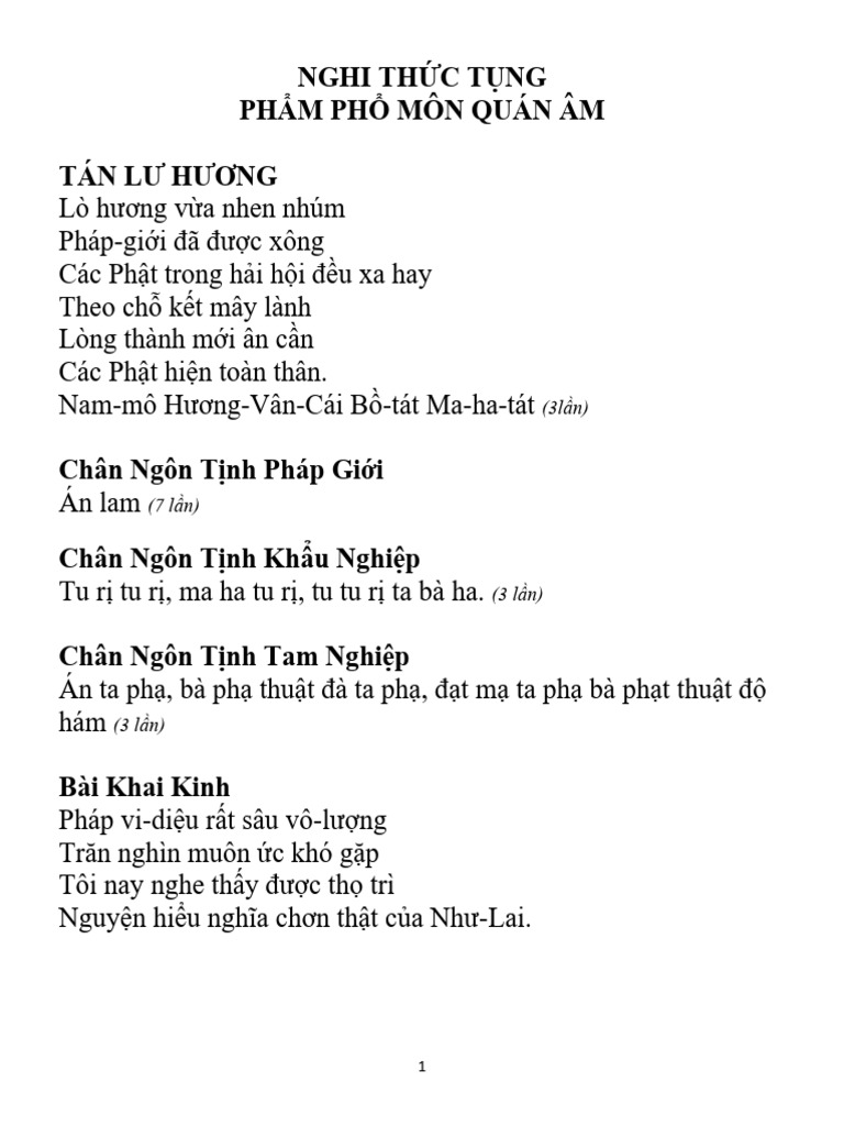 Nghi Thuc Tung Pham Mon | PDF