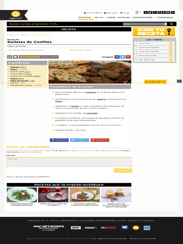 Receta de Galletas de Confites - Elgourmet | PDF | Galleta | Confitería
