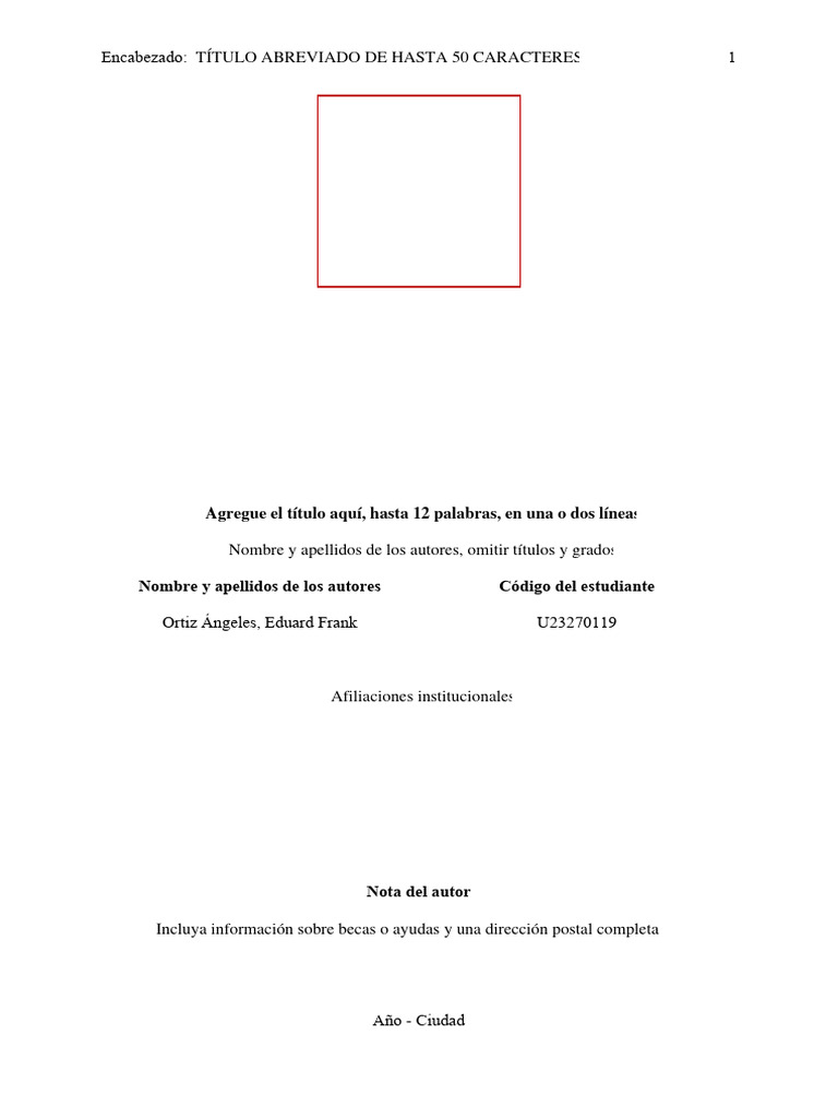 Documento Formato Apa | PDF | Estilo apa