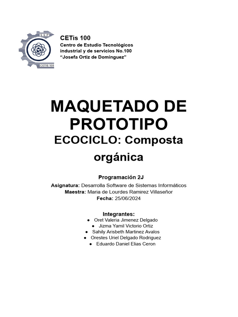 Prototipo - Ecociclo - Protocolo de Maquetado | PDF | Software de la aplicacion | Informática