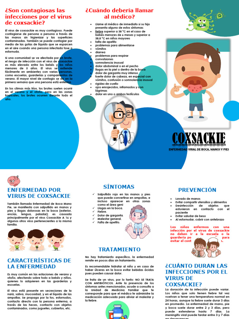 Triptico de Coxsackie Noviembre 2022 | PDF | Virus | Infección