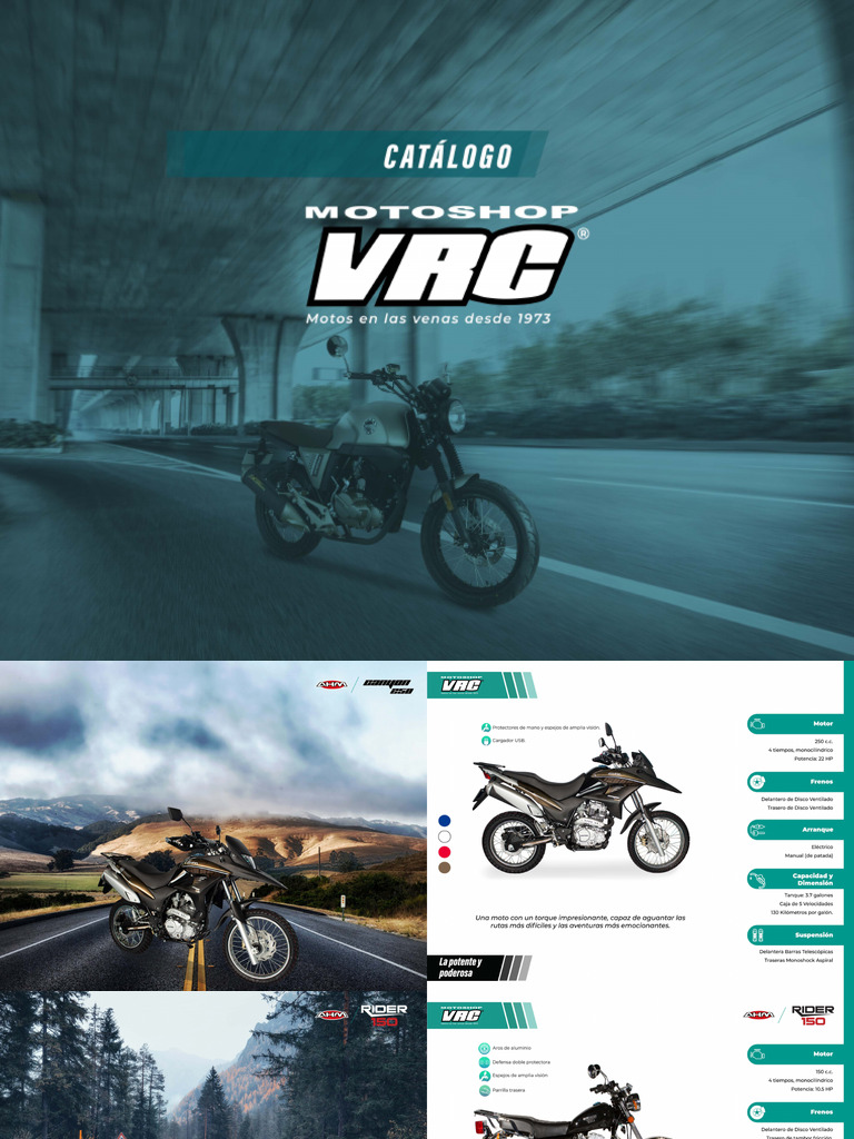 Catálogo de Motos VRC1 | PDF