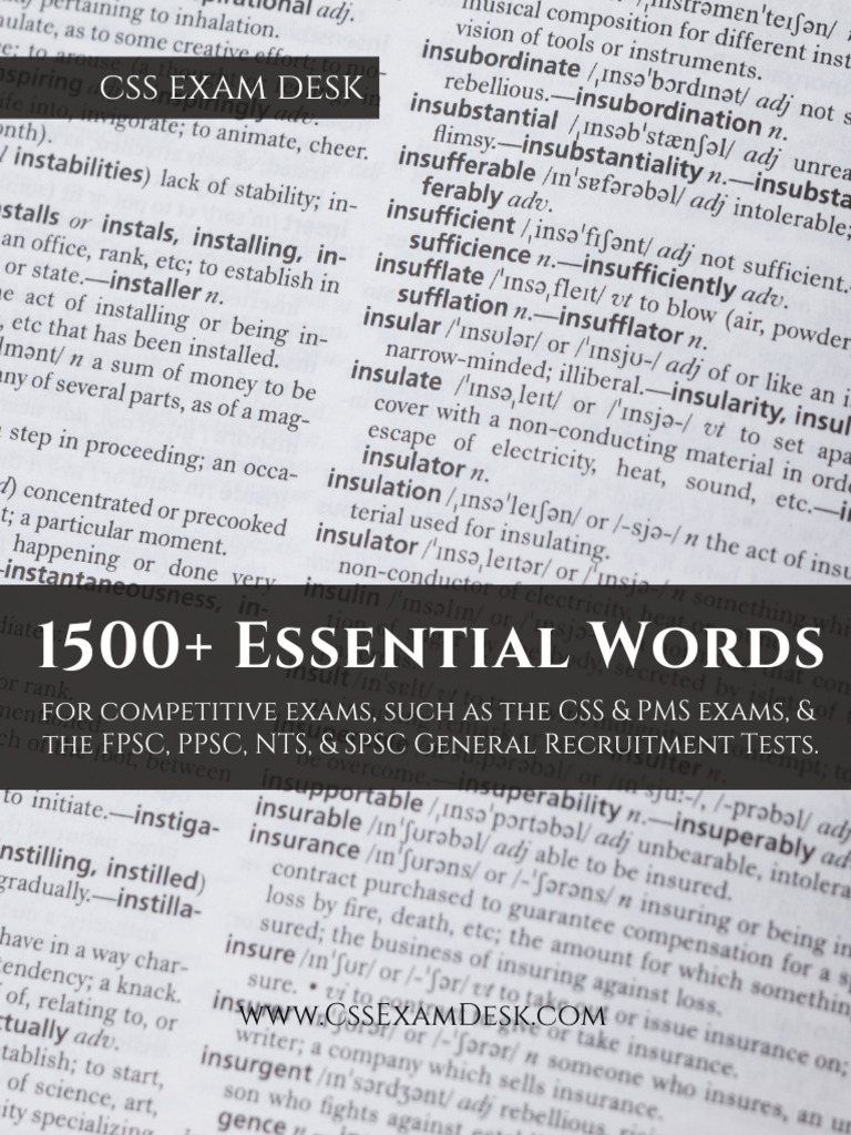 1500 Essential Words for Exams | PDF | History