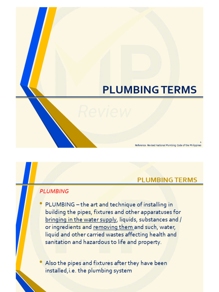 Essential Plumbing Terms Explained | PDF | Sanitary Sewer | Plumbing