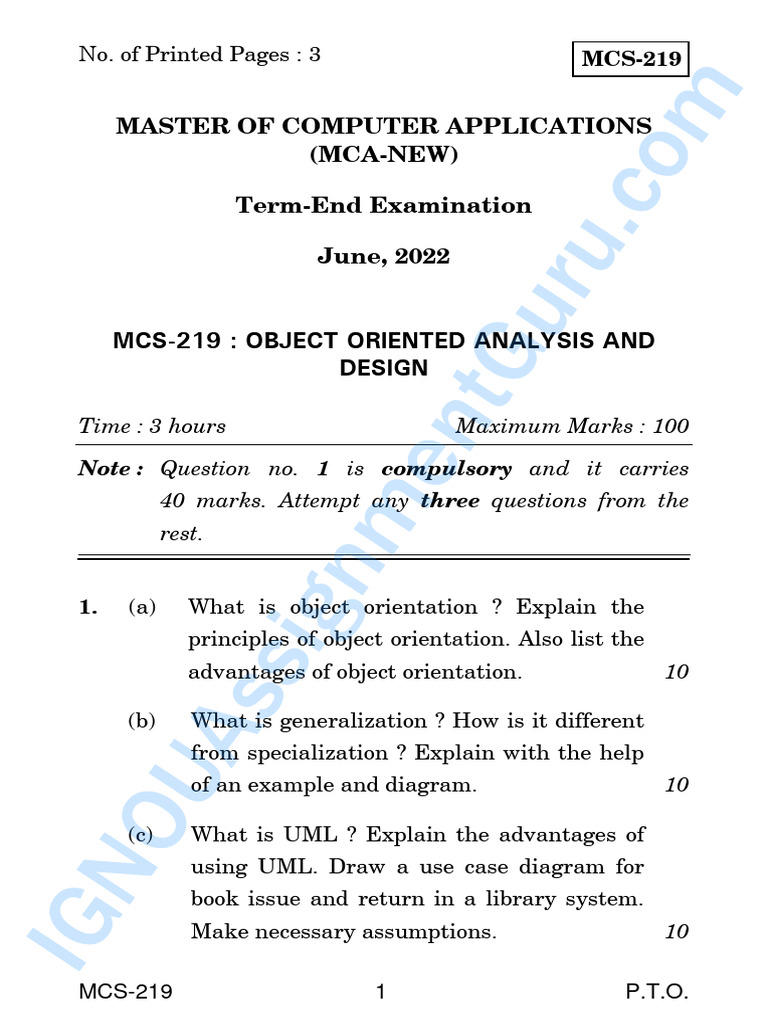 25._June_2022 MCS-219 IGNOUAssignmentGuru.com | PDF | Object (Computer Science) | Object ...