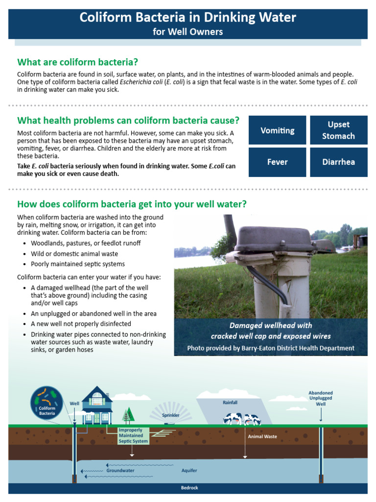 Coliform Water Sampling Pdf Drinking Water Water