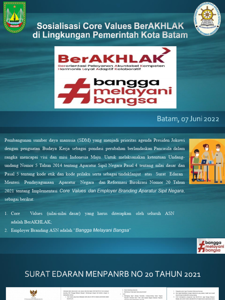 Core Value Berakhlak | PDF