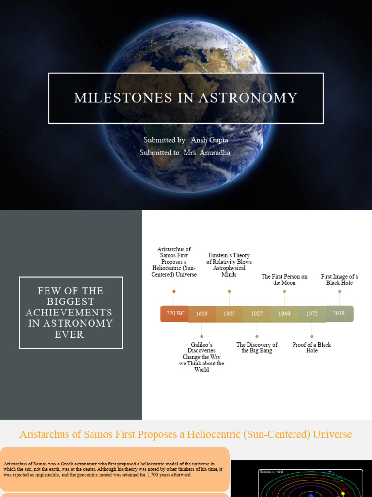 Milestone in Astronomy | PDF | Neil Armstrong | Heliocentrism