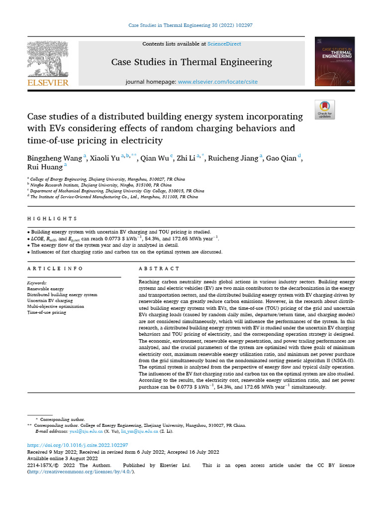 Case Studies of A Distributed Building Energy System Incor - 2022 ...
