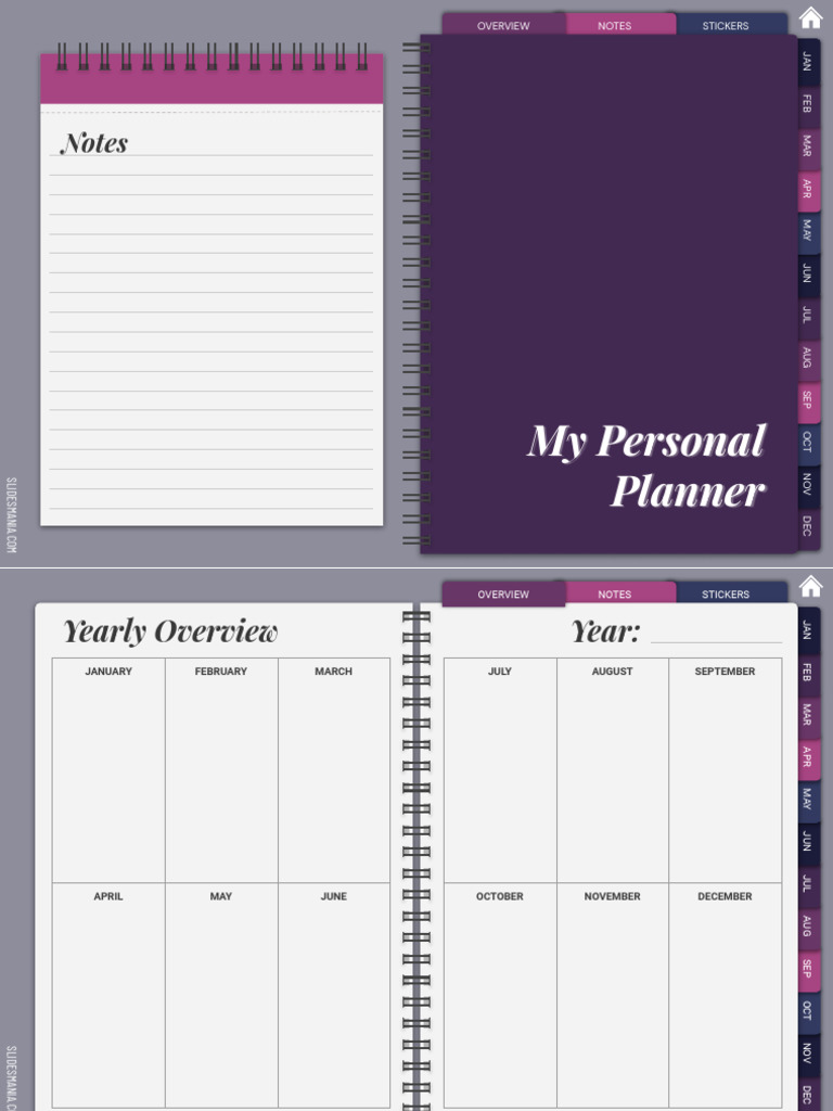 Monthly Personal Planner Overview | PDF