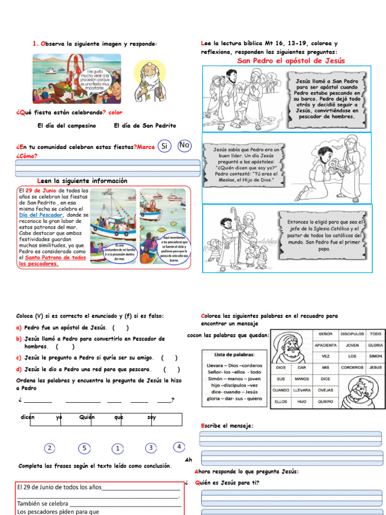 Ficha de Religion Vierns | PDF