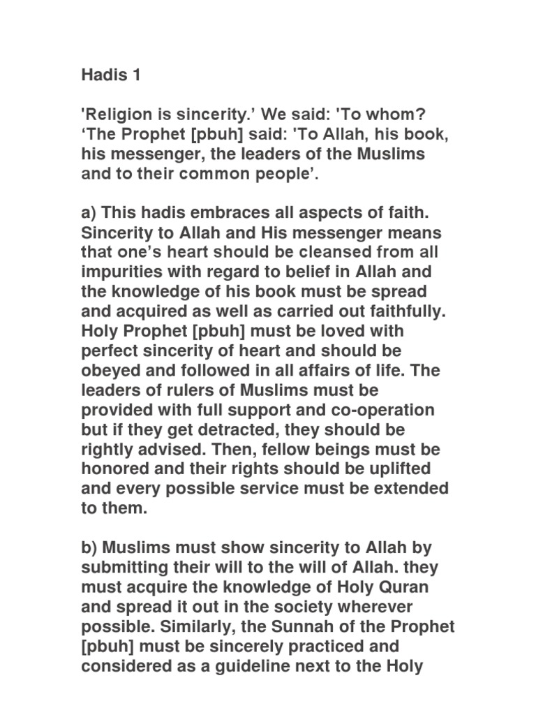Hadith 1 5 | PDF | Prophets And Messengers In Islam | Muhammad