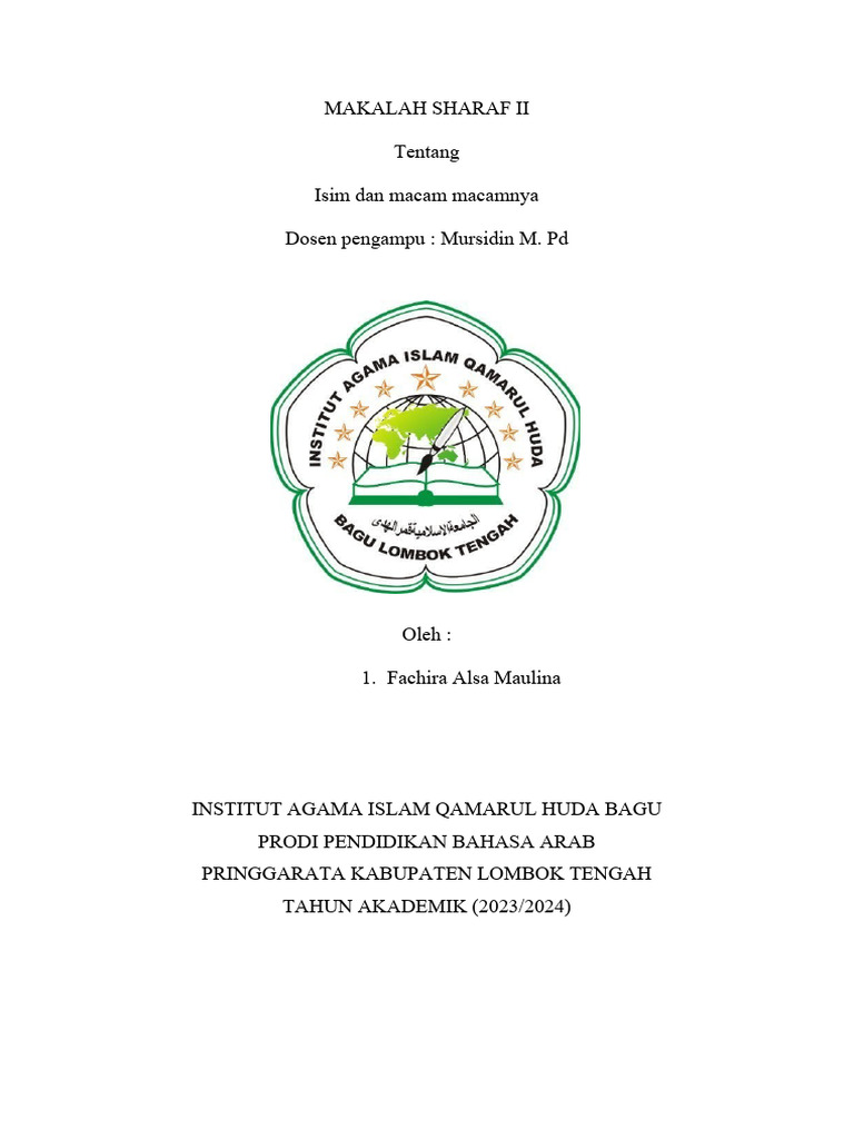 Makalah Sharaf II | PDF