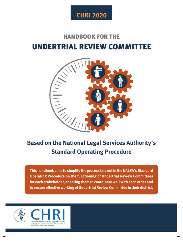 Handbook for the Undertrial Review Committee | PDF | Bail | Public Sphere