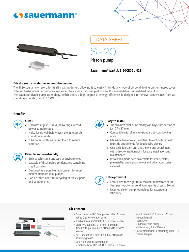 Sauermann Si20ce02un23 en 2 | PDF | Pump | Air Conditioning
