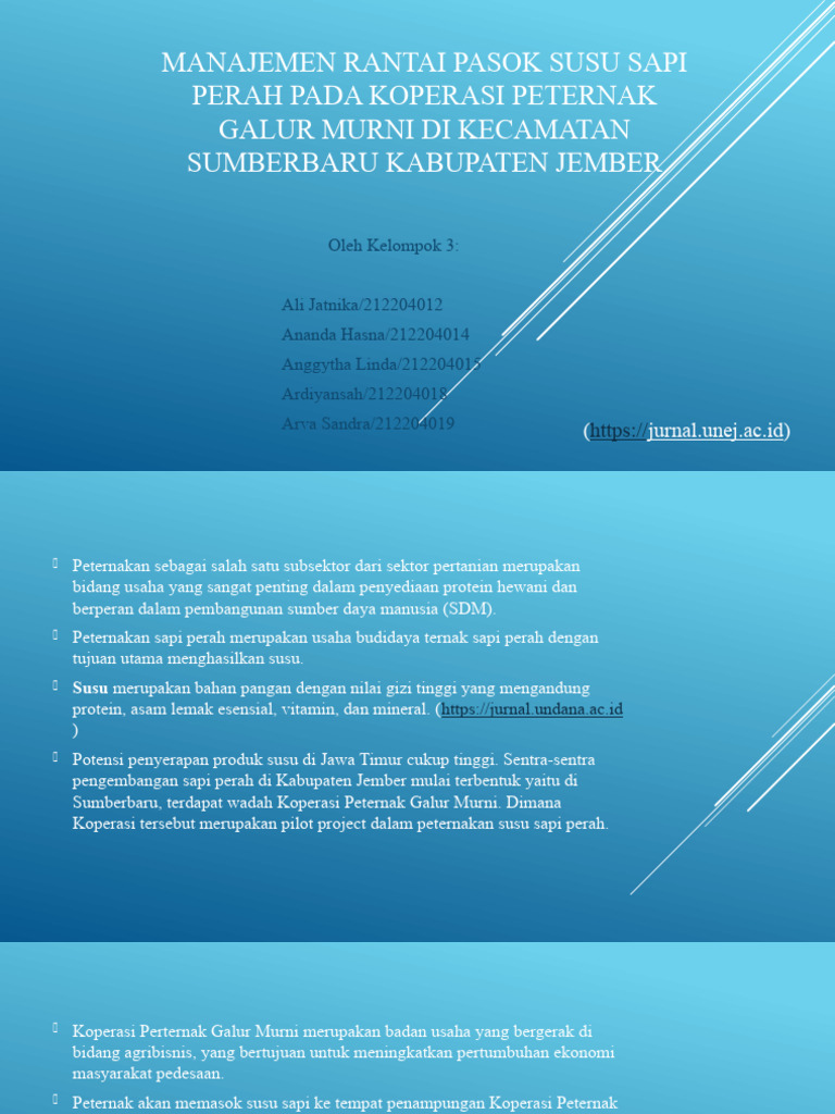 Manajemen Rantai Pasok Susu Sapi Perah Pada Koperasi | PDF Manajemen Rantai Pasok Susu Sapi Perah Pada Koperasi | PDF