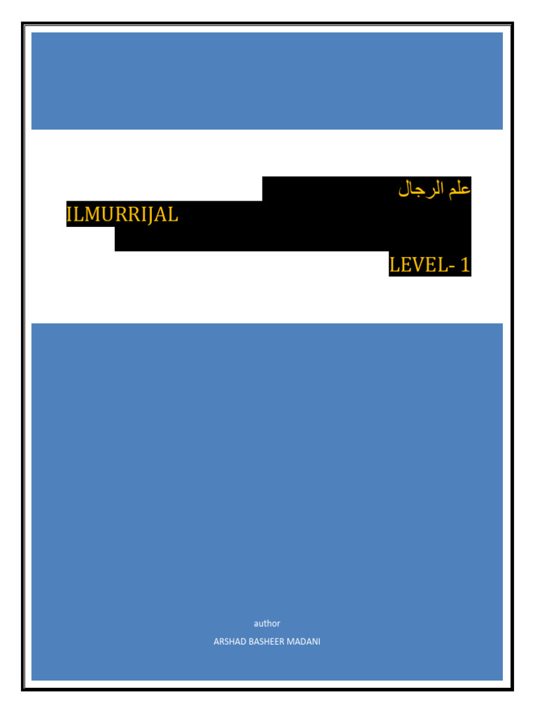 Ilm Rijaal Level 1 2019 2020 Batch 10 Lessons 23 2 2021 Final Copy 2 | PDF | Hadith | Abrahamic ...