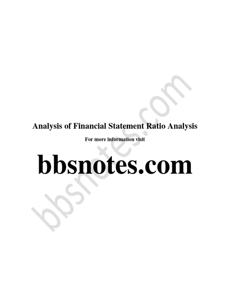 Financial Ratio Analysis Guide | PDF
