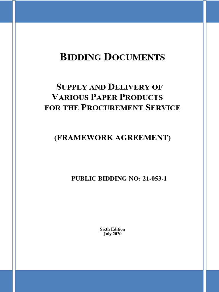21-053-1 Bid Docs | PDF | Procurement | Business