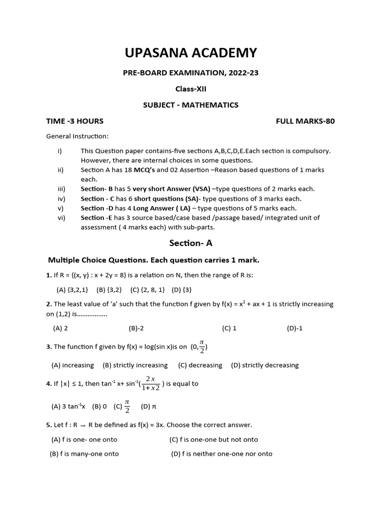 UPASANA ACADEMY Question Paper | PDF | Fertilizer | Euclidean Vector