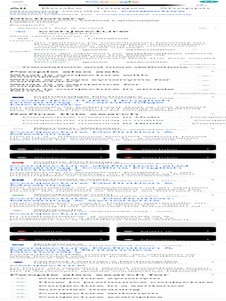 Understanding Conjecture: Definition & Use | PDF | Mathematical Proof ...