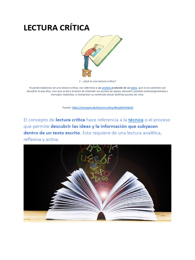 Guía de Lectura Crítica y Comprensión | PDF